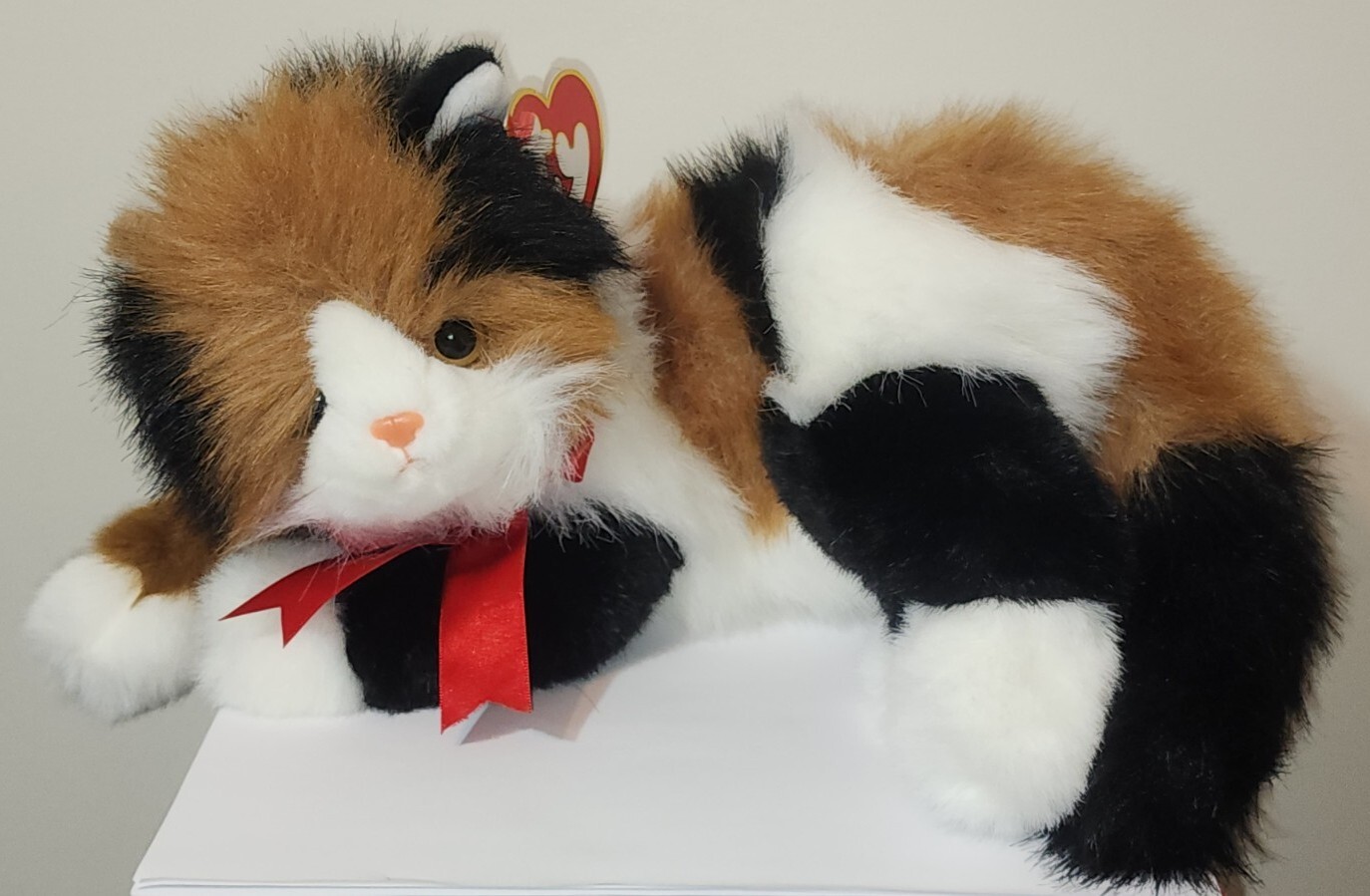 Z2 1995 Ty Maggie Calico Cat 15" Laying Plush Vintage Kitten Vtg ...