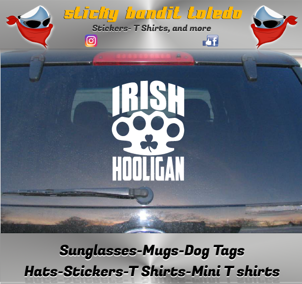 Irish Hooligan St. Paddy's day 6 inch window vinyl decal sticker | eBay