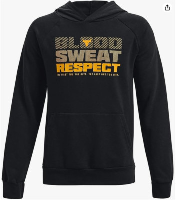 Under Armour Boys Project Rock Blood Sweat Respect Pullover Hoodie ...