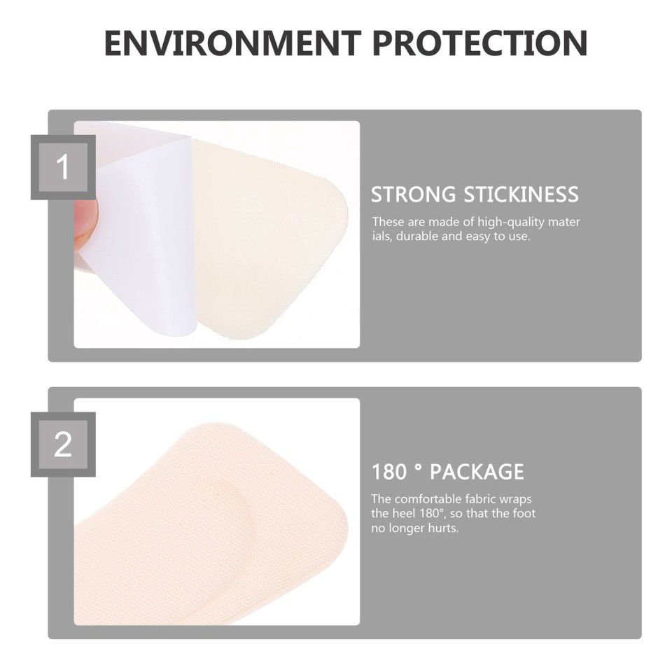 4 Pairs Heel Cushions Foam Heel Grips Anti Skid Forefoot Pads for Foot ...