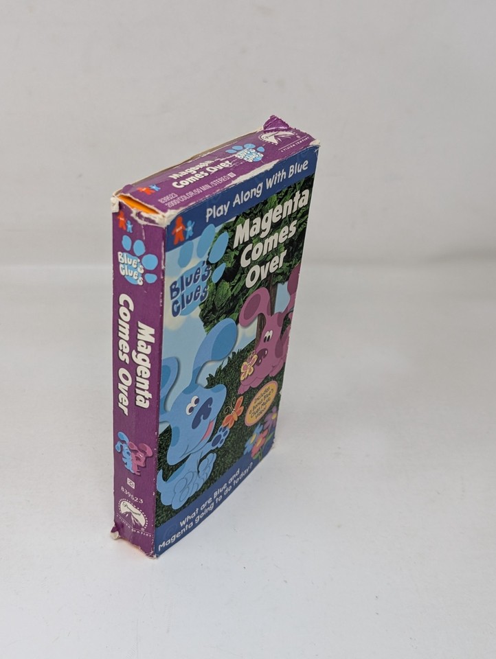 Blue's Clues Magenta Comes Over VHS Tape 2000 Nick Jr Nickelodeon Blue ...