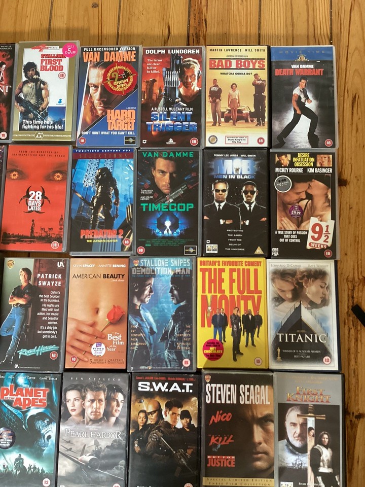 VHS Video Tape Bundle Job Lot - X 40 RAMBO H20 Predator 28 Days Later ...