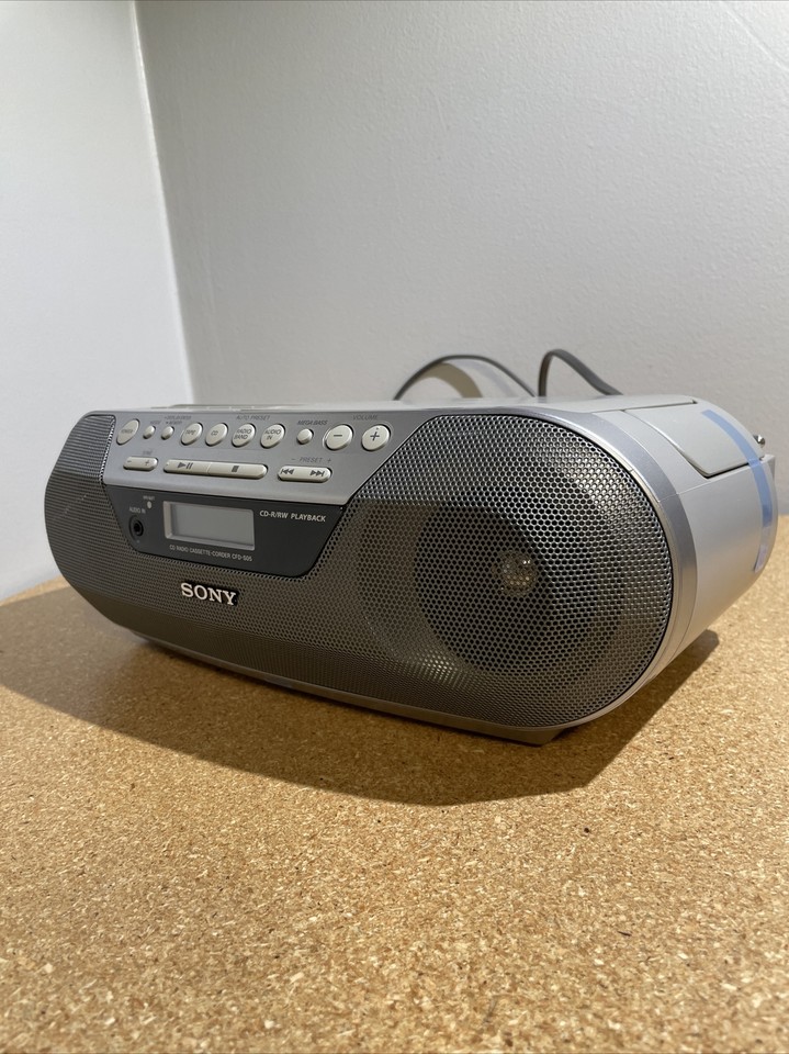 vintage sony radio cd tape player model CFD-S05 CD-R/RW playback works ...