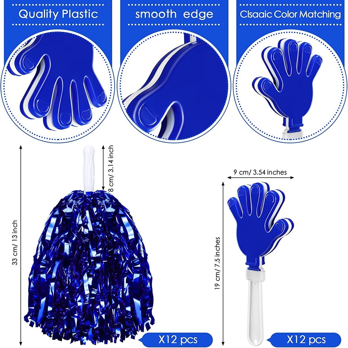 Football Noise Makers LOGOFUN 50pcs Hands Clapper Plastic Game Hand ...