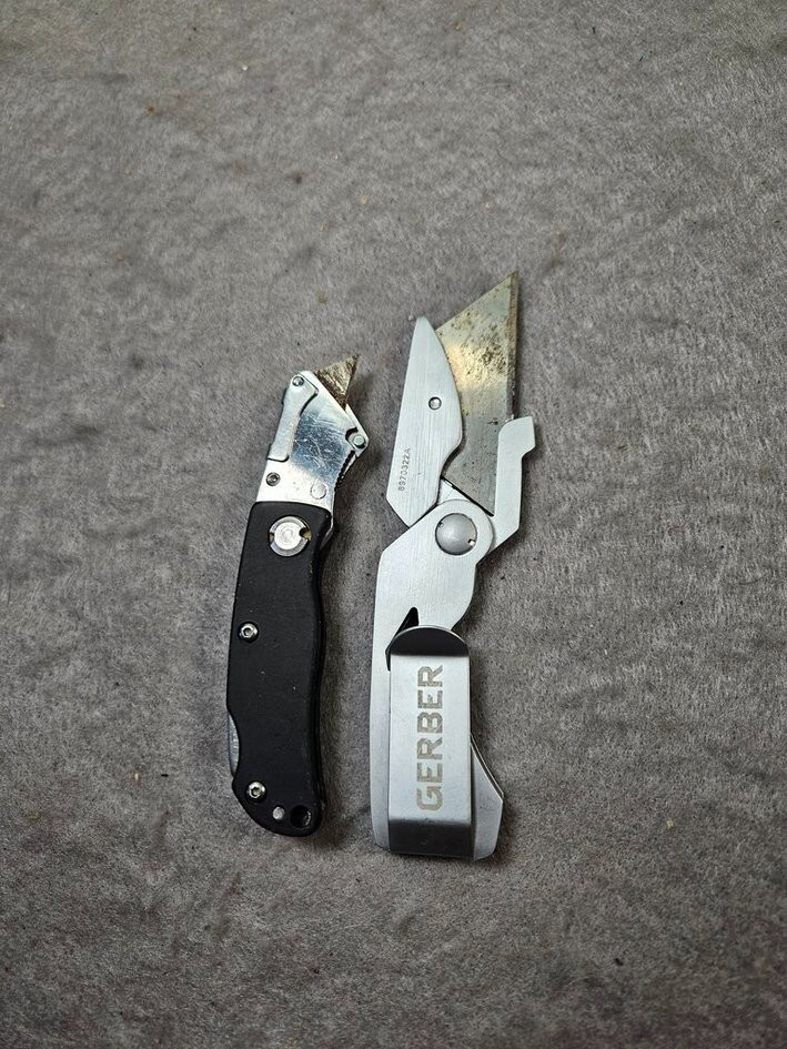 Gerber and Sheffield Utility Razor Blade Box Cutters Folding Knife | eBay