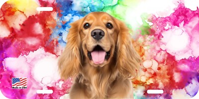 ENGLISH COCKER SPANIEL FACE CAN PERSONALIZE NOVELTY METAL LICENSE PLATE ...
