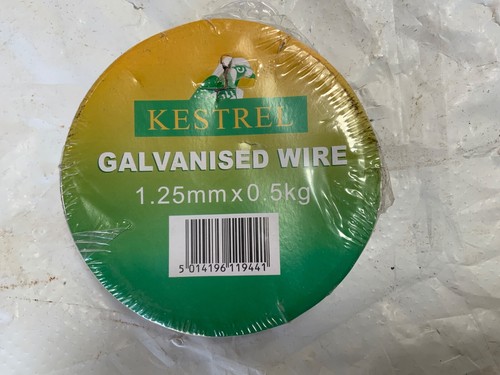Kestrel galvanised wire 1.25mm x 0.5kg fencing tying gardening mesh ...