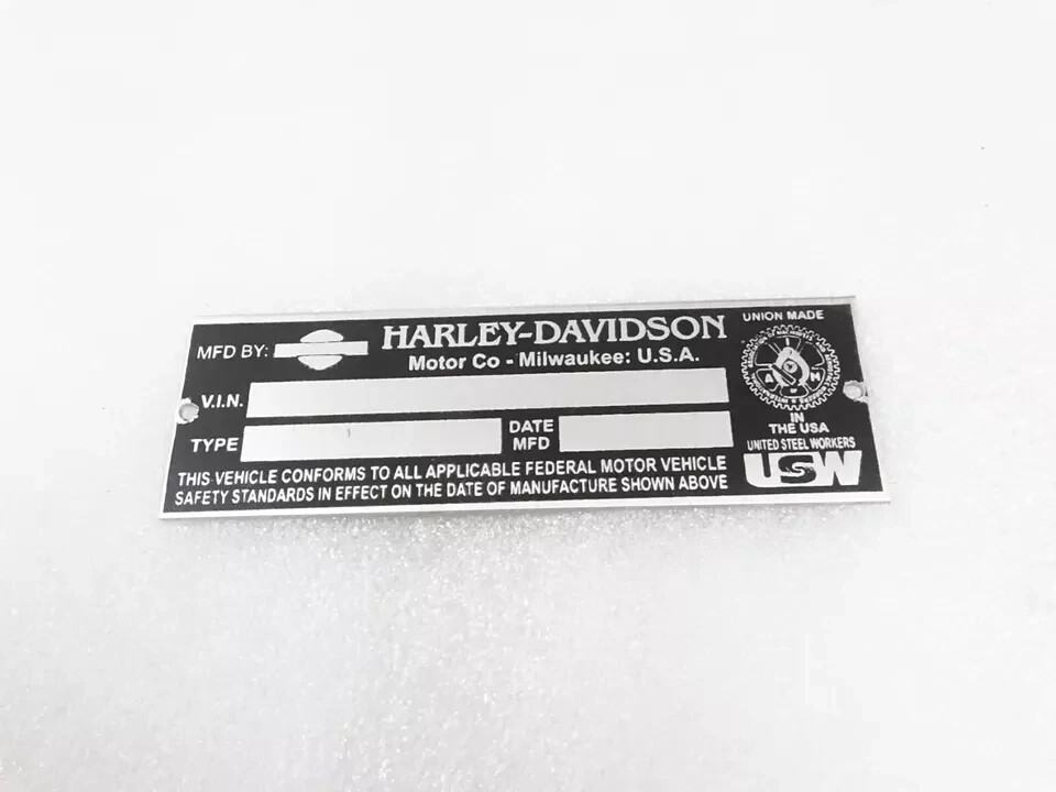 DATA PLATE FOR HARLEY DAVIDSON MOTORCYCLES |Fit For | eBay
