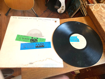 VINYL THE BEATLES AT HOLLYWOOD BOWL-USED RECORD-SCUFFS-SMAS -CUT OUT ...