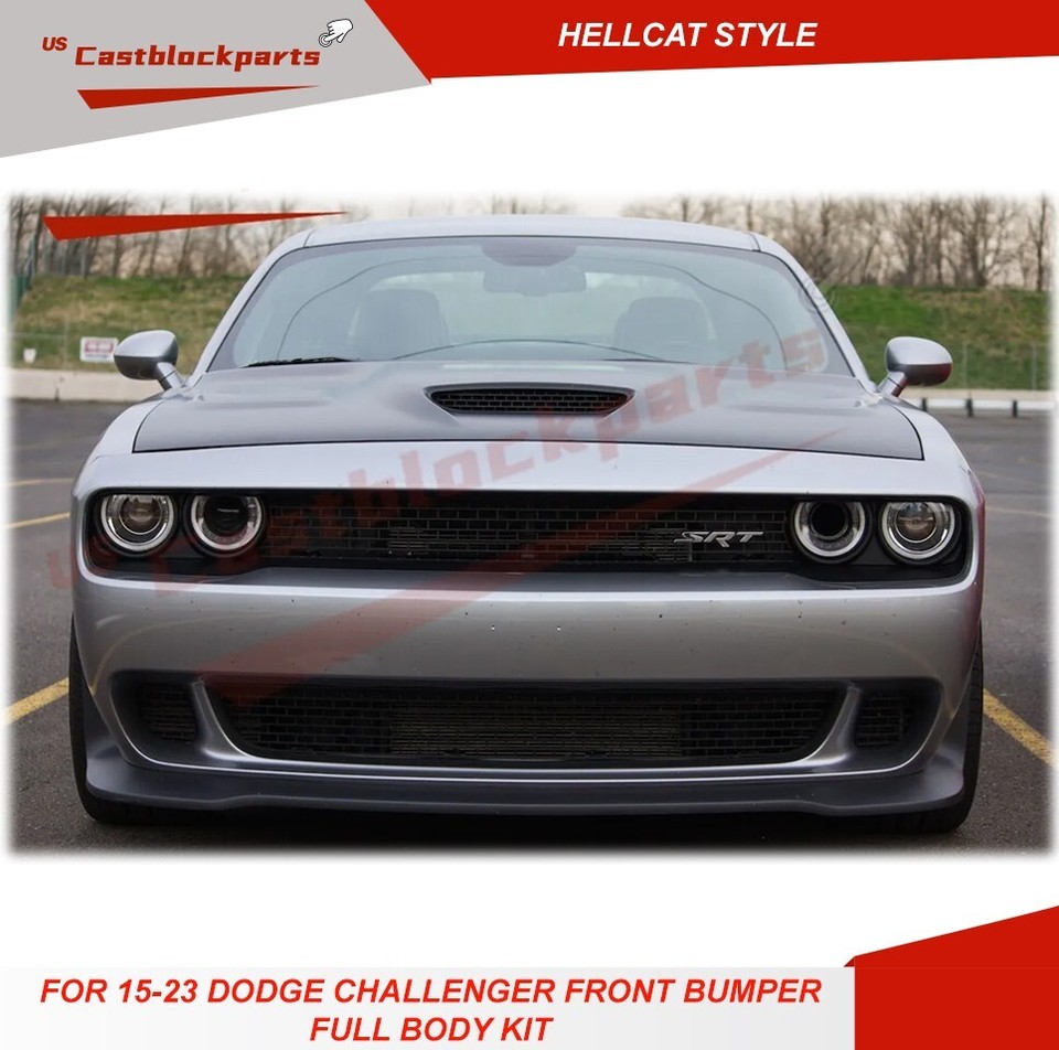 Fit for 2015-2021 Dodge Challenger Hellcat Style Front Bumper Cover w ...