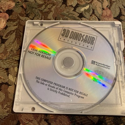 1993 OEM Version COMLETE 3-D Dinosaur Knowledge Adventure PC CD-ROM ...