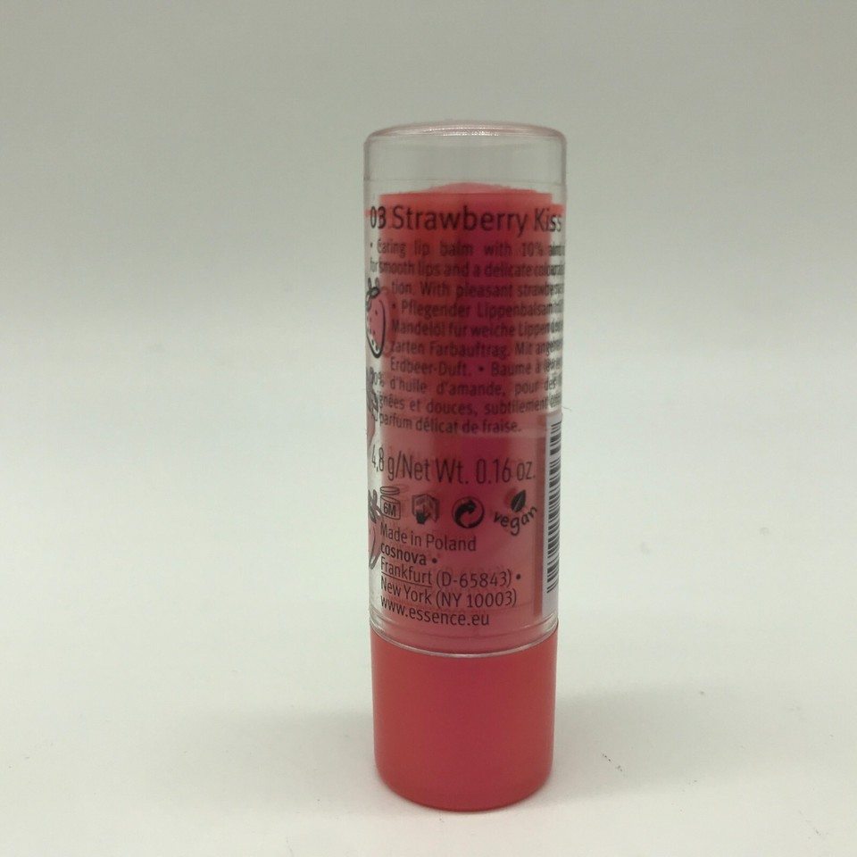 Essence Fruit Kiss ,Caring Lip Balm With 10%Almond Oil , "03 Strawberry ...