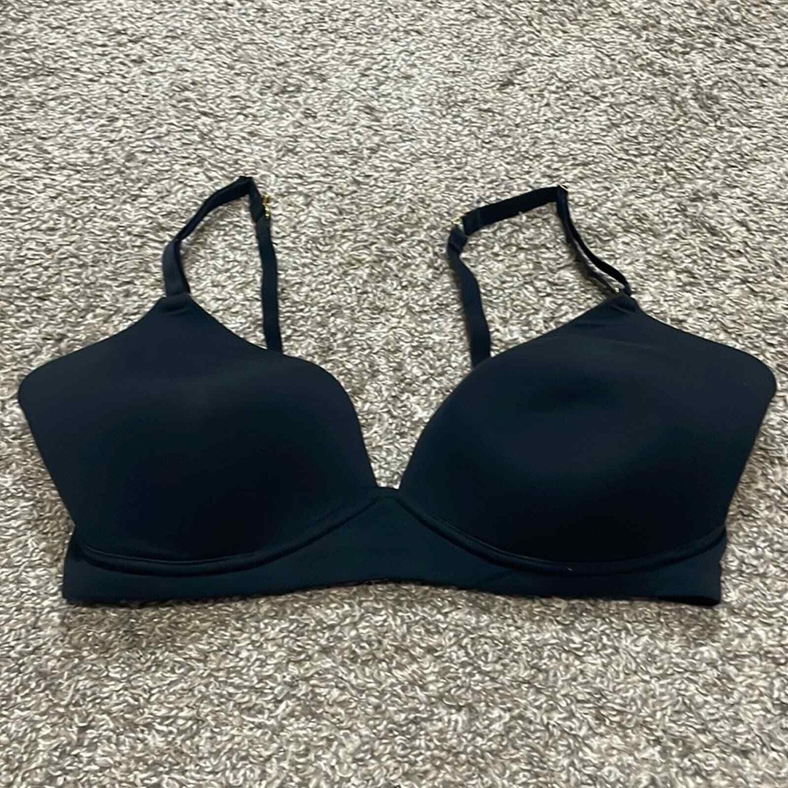 Lively Womens Lined Wireless Bra Black 36DDD - Gem
