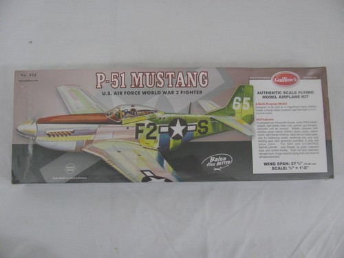 Guillow's Balsa Wood 27" USAF P-51 Mustang Flying Model Airplane Kit ...