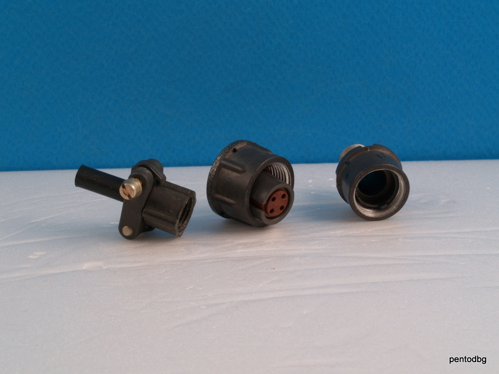 4 PIN CONNECTORS SET 27A 560V MILITARY SILVER PLATED / 2RM AMPHENOL ...