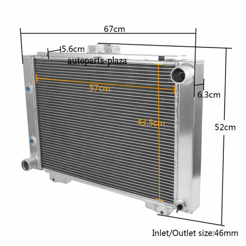 Fit 1964 FORD Galaxie 500 500XL 6.4L L6 V8 3 Rows Aluminum Radiator ...