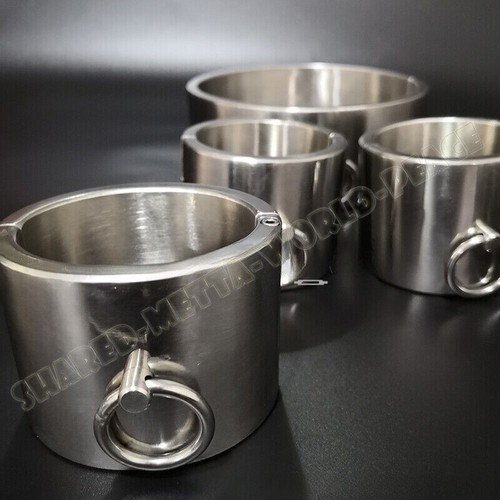 New HI-Q Stainless Steel Handcuffs Collar Ankle Shackles Pillory Screw ...