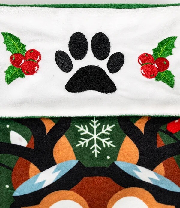 Fallout Dogmeat Reindeer Horns Holiday Stocking 17x10.5 Official Sold ...