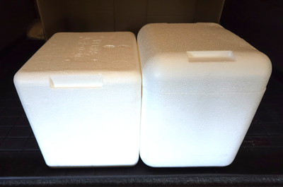 Styrofoam Shipping Box Insulated Cold Container Fish Bait Cooler Food ...