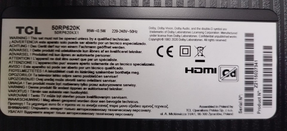TCL Roku 50" Smart TV Model 50RP620K Excellent condition. | eBay UK