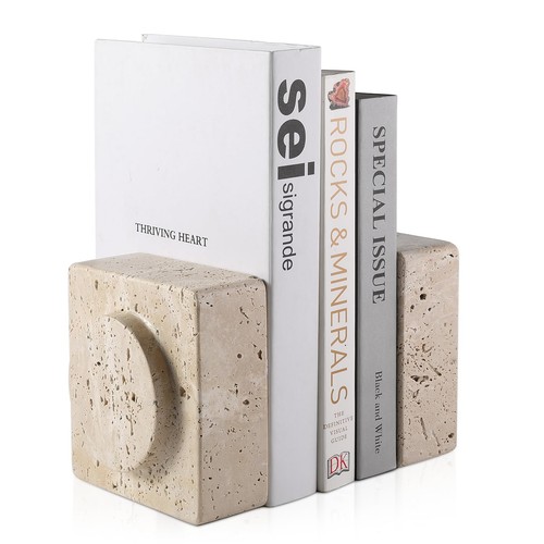 Marble Square Book Ends, Heavy Duty Book Holders, Bookends for Shelves ...