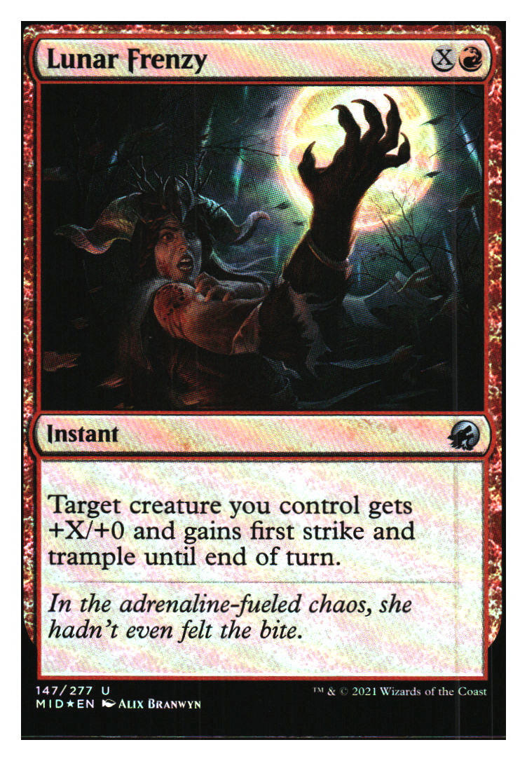 Lunar Frenzy - FOIL - Innistrad: Midnight Hunt #147 - MTG - NM+ | eBay