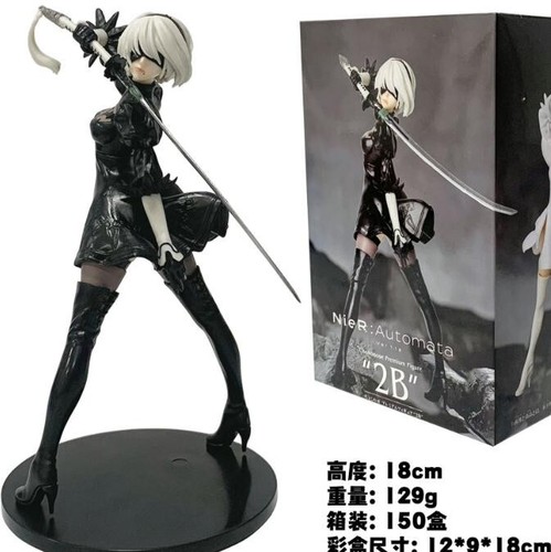 Anime toy NieR:Automata 2B YoRHa black #B PVC doll new No box 18 cm | eBay