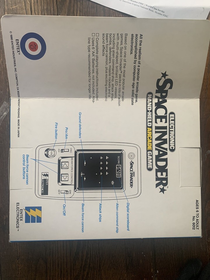 Original box And Instructions 1980 Space Invader hand held Game | eBay