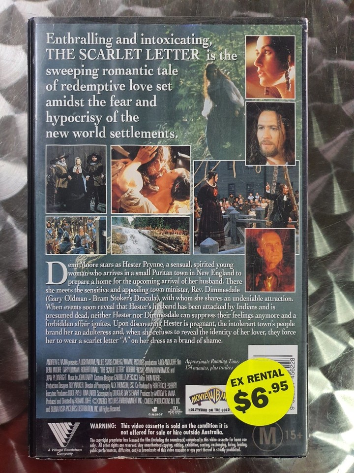 The Scarlet Letter - Gary Oldman - VHS Movie - Video Tape - Big Box Ex ...