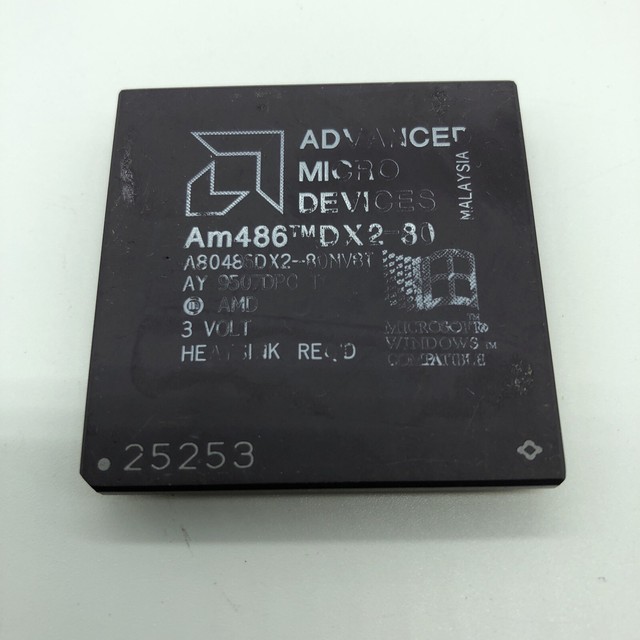AMD 486 Dx2 66 MHz Socket 3 CPU A80486dx2-66 Vintage Processor Advanced ...