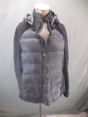 Halifax Traders Size XL Women Black Down Feather Full Zip Hood Puffer ...