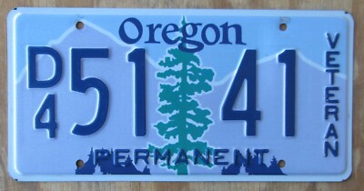OREGON DISABLED VETERAN license plate 2015 5141 | eBay