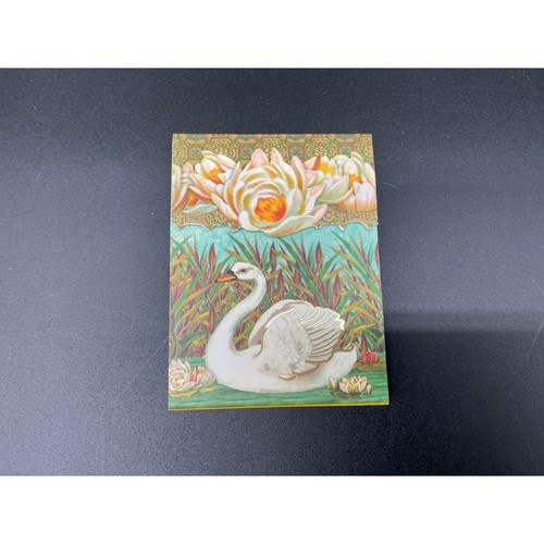 Punch Studio Swan Notepad Decorative Art Collection Stationery Floral ...