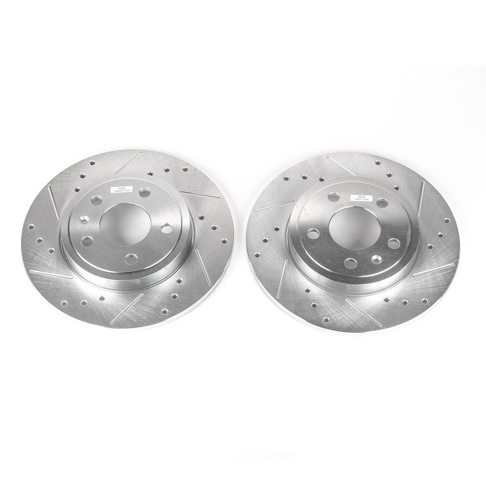 Disc Brake Rotor Set-Rear Drilled, Slotted and Zinc Plated Brake Rotor ...