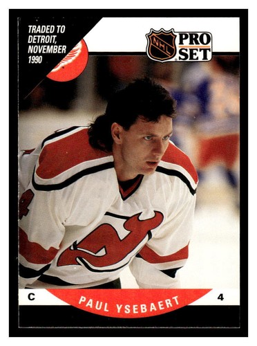 1990 Pro Set #607 Paul Ysebaert - Detroit Red Wings RC | eBay