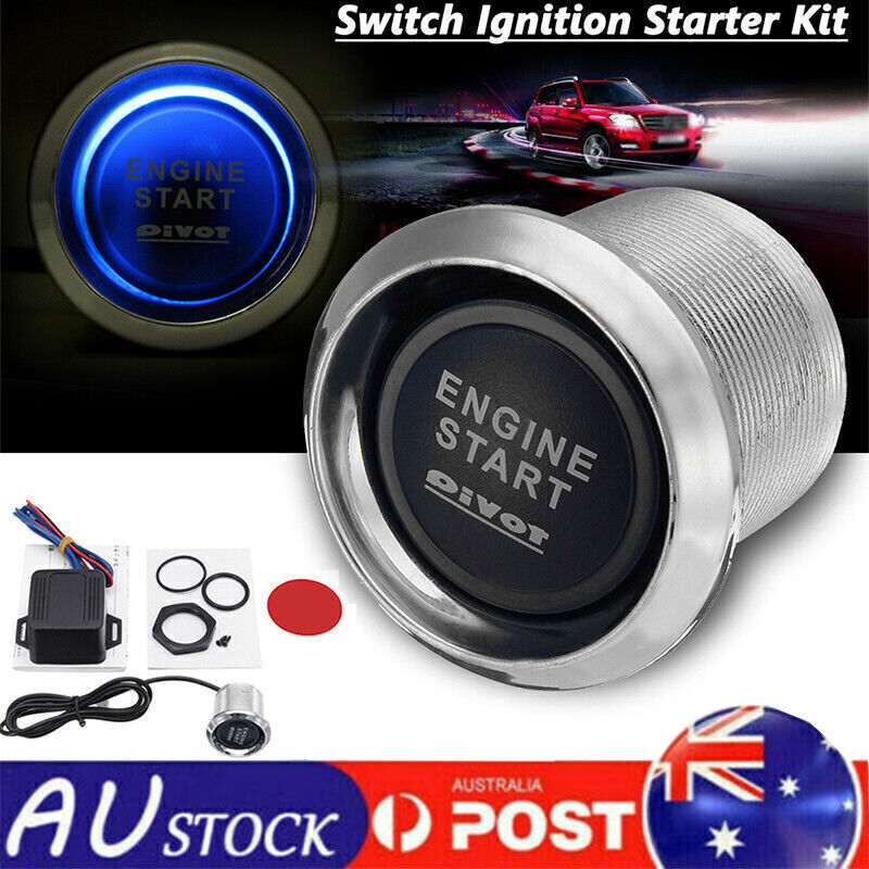 ENGINE START BLUE PUSH BUTTON SWITCH IGNITION FOR FORD FALCON BF FG GT ...