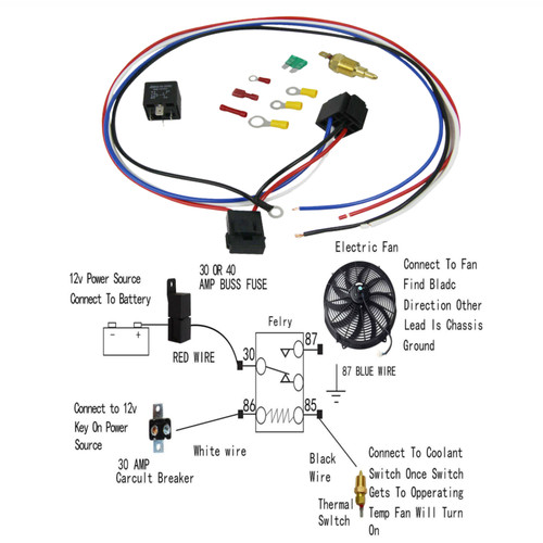Universal Thermostat Electric Radiator Switch Cooling Temp Control Fan ...