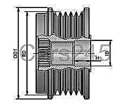 Alternator Pulley For NISSAN RENAULT 7700110616 7701477689 8200548796 ...