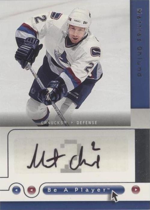 2005-06 Upper Deck Be a Player - Sp Signatures Mattias Ohlund #MO (AU ...