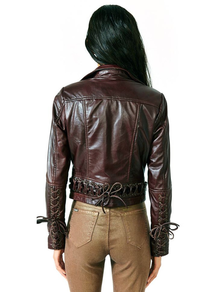 KILL CITY 100% LEATHER MOTO MOTORCYCLE BIKER LACED PUNK GOTHIC JACKET ...