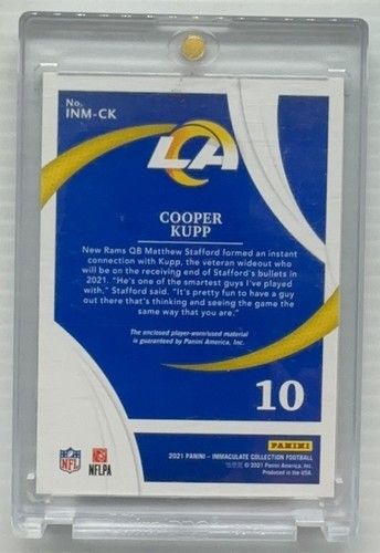 2021 Panini Immaculate Cooper Kupp Numbers Memorabilia #10/10 | eBay