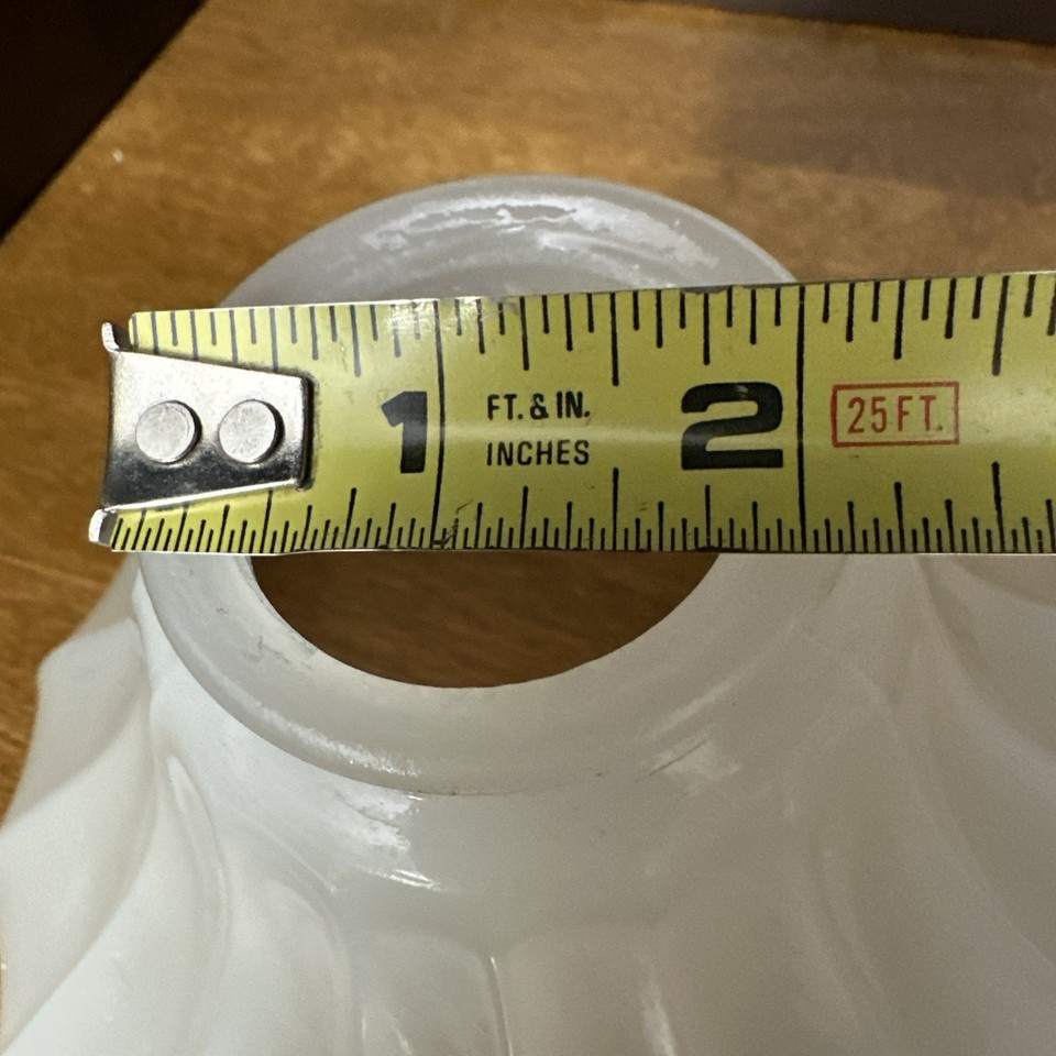 Industrial Clam broth Glass Light/Lamp Shade 7” Wide-2 1/8” Fitter ...