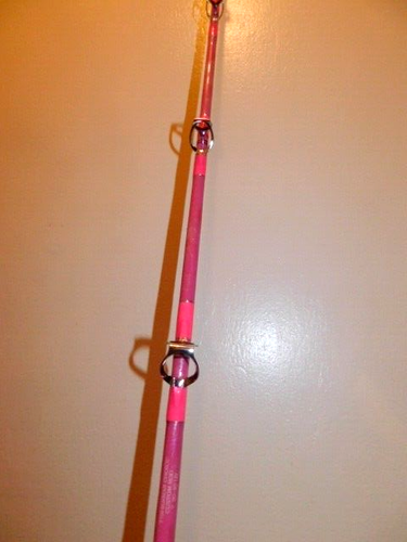CUSTOM CONVENTIONAL BOAT ROD 7' PINK PEARL MARBLE 15-30 LB TURBOS NEW ...