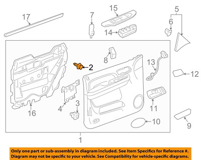 GM OEM 88-16 Avalanche Interior Trim-Door Trim Panel Upper Retainer ...