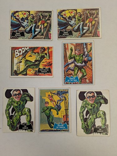 1966 Topps Lot of 7 Batman Comic Cards Feat. The Riddler | eBay