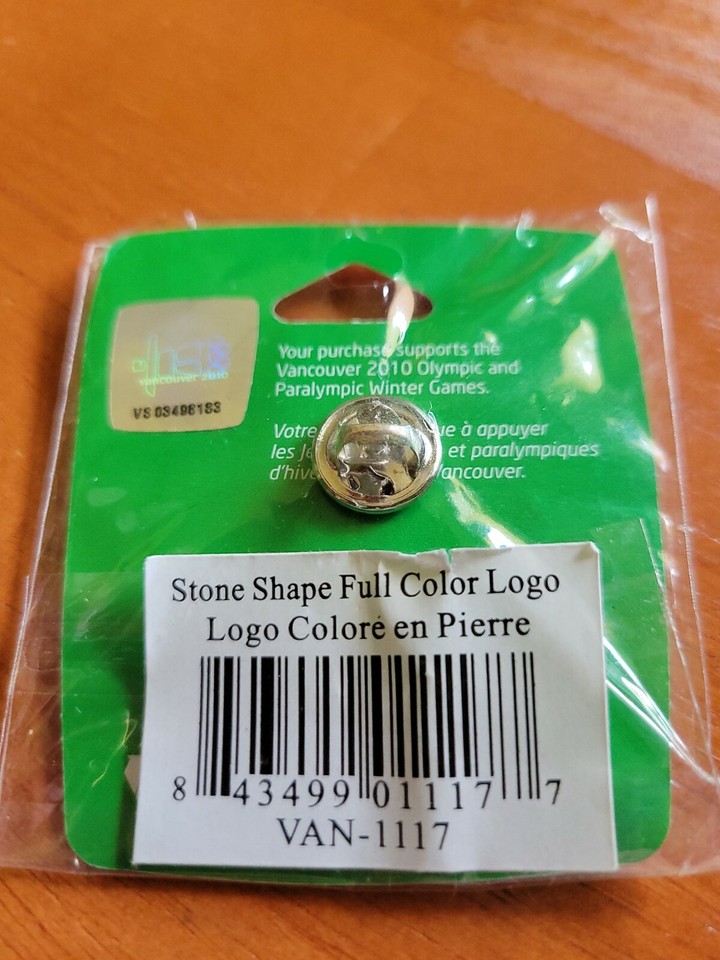 2010 Vancouver Offical Olympic pin - Stone Shape Full Color Logo | eBay