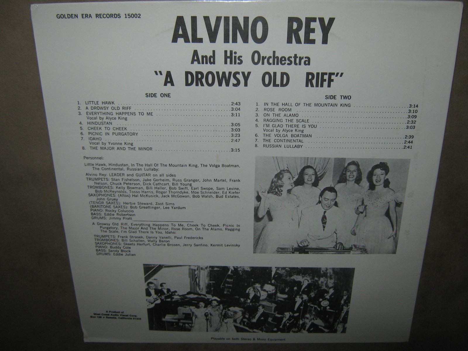 ALVINO REY and His Orchestra A Drowsy Old Riff SEALED Vinyl LP Golden ...