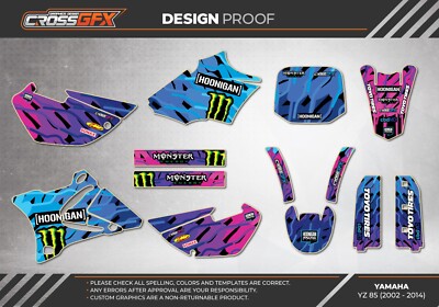 2002 2004 2005 2007 2008 2009 2010 2013 2014 YZ 85 Graphics Kit for ...