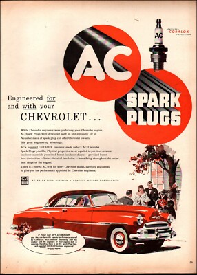 1940's Vintage ad AC Spark Plugs retro Car auto Vehicle Chevrolet 11/13 ...