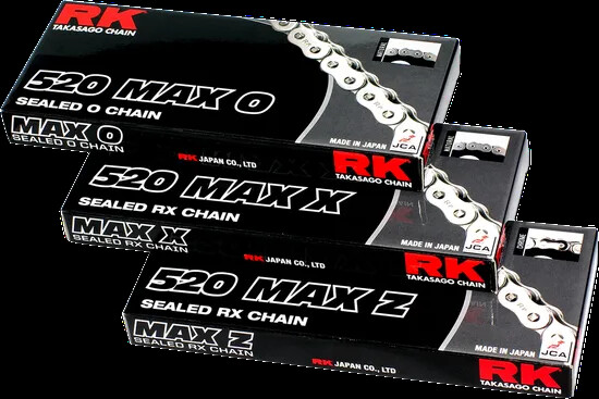 RK Pink 520 Max X Drive Chain 120 Links RX Ring Husaberg FE400E 96-03 ...